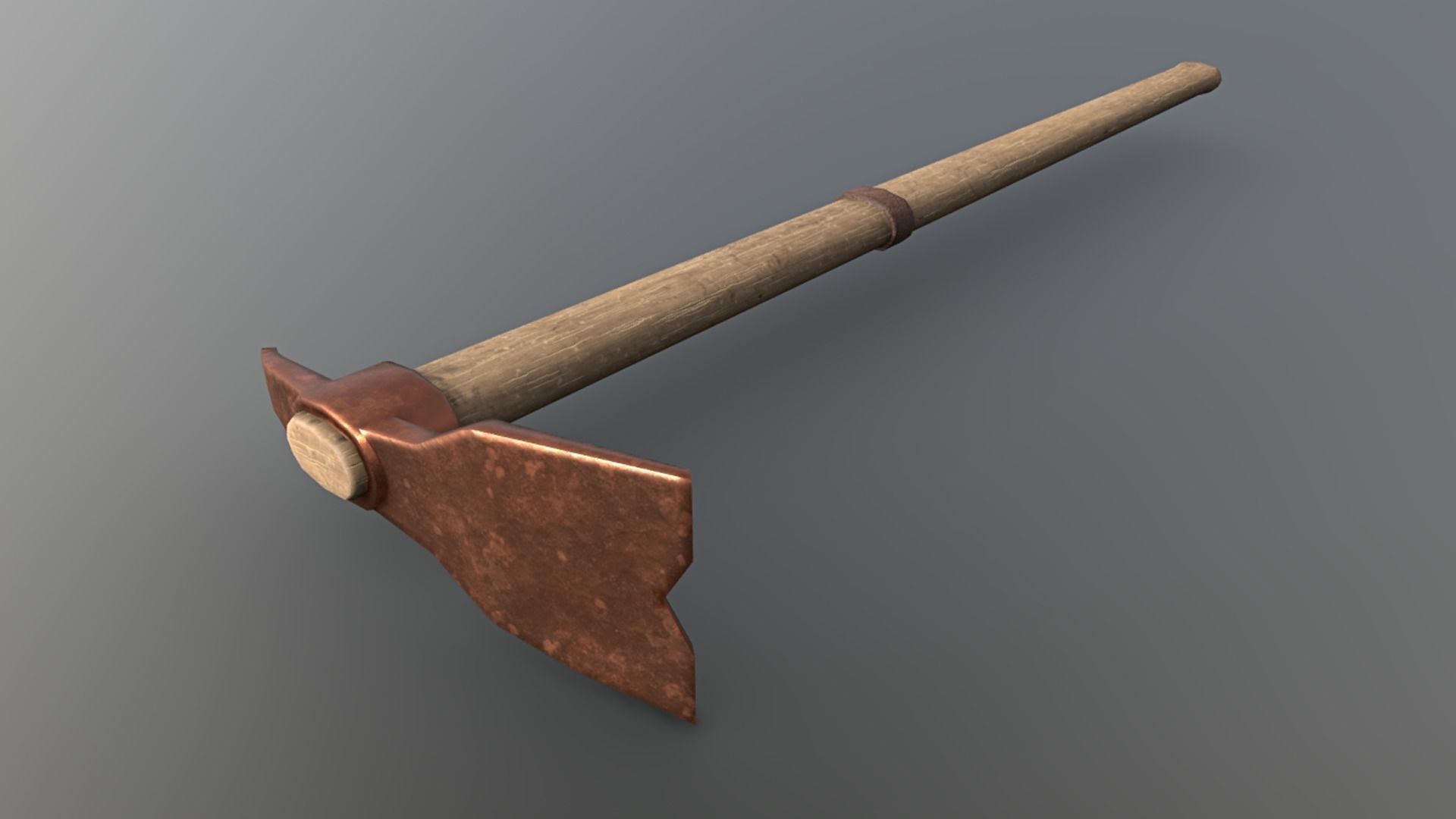 3D model Hoe - Copper VR / AR / low-poly | CGTrader