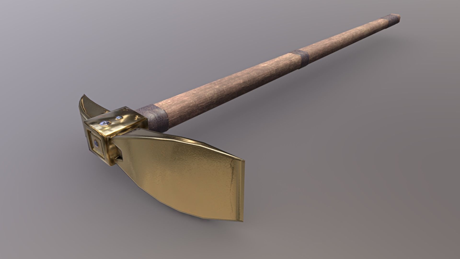 3D model Hoe - Gold VR / AR / low-poly | CGTrader