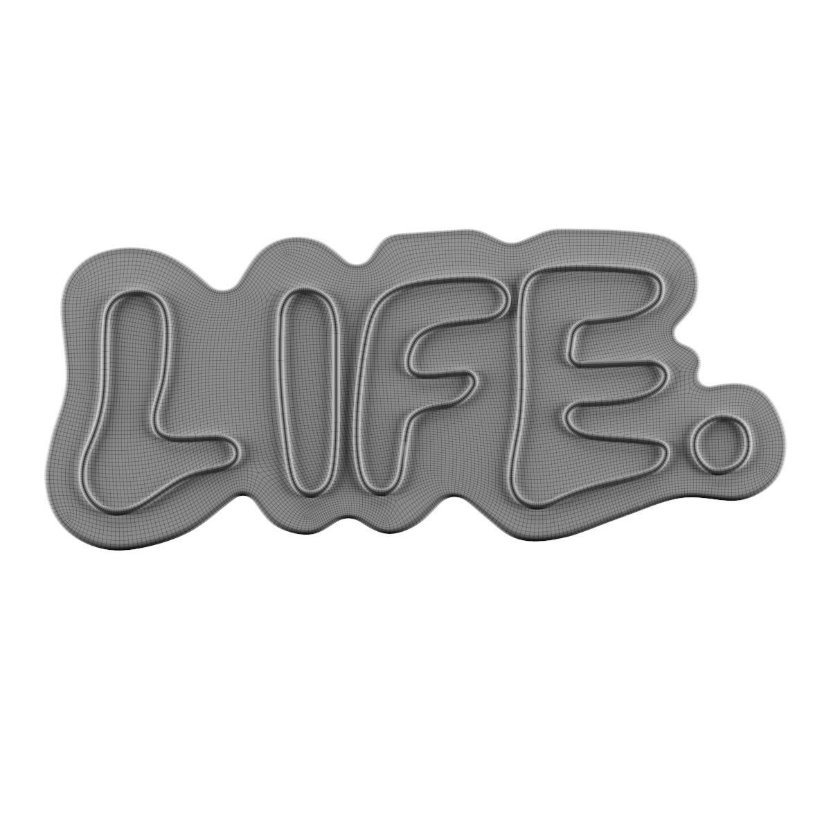 Life Neon Sign 3D model | CGTrader