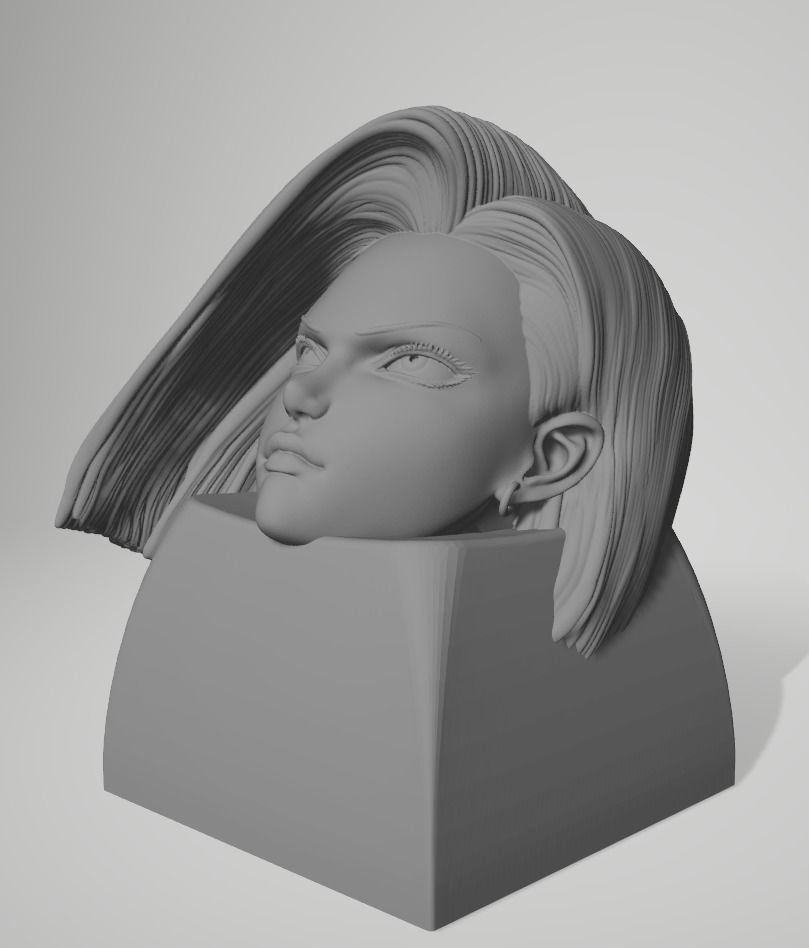 Android 18 keycaps 3D model 3D printable | CGTrader