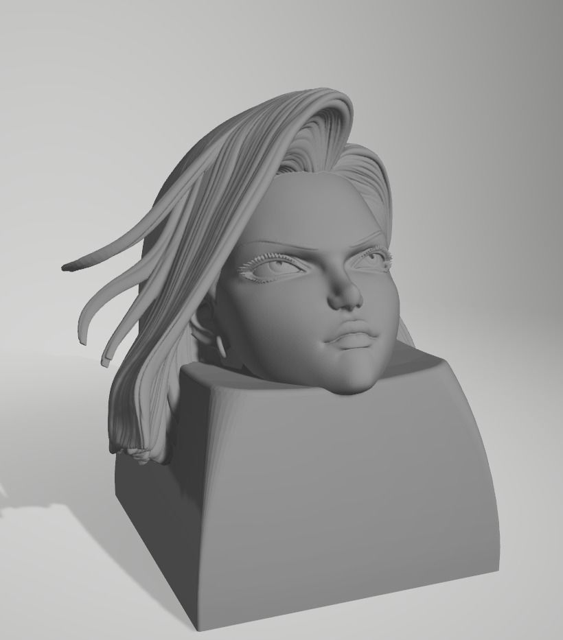 Android 18 keycaps 3D model 3D printable | CGTrader