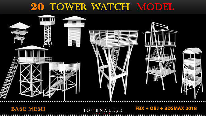 3D model 30 WATCHTOWER model basemesh VR / AR / low-poly | CGTrader