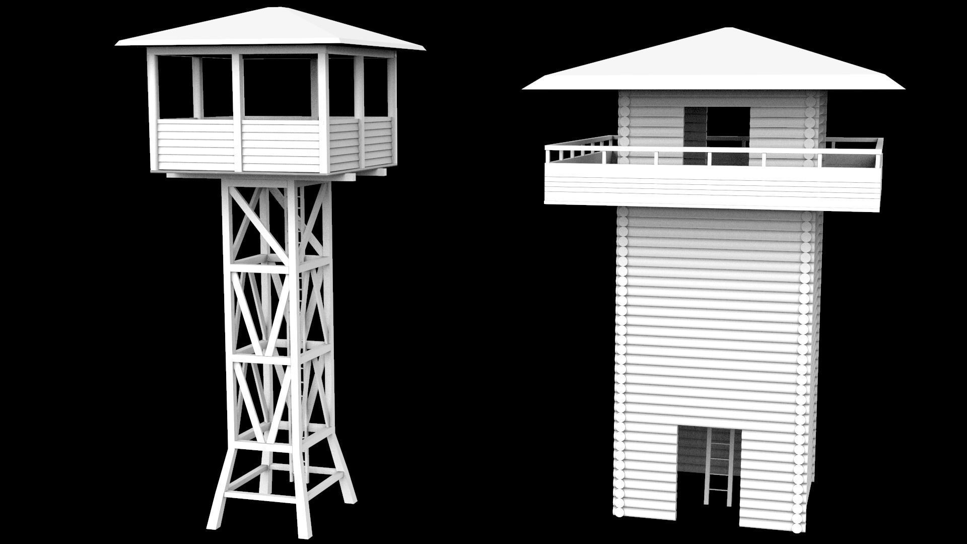 3D model 30 WATCHTOWER model basemesh VR / AR / low-poly | CGTrader