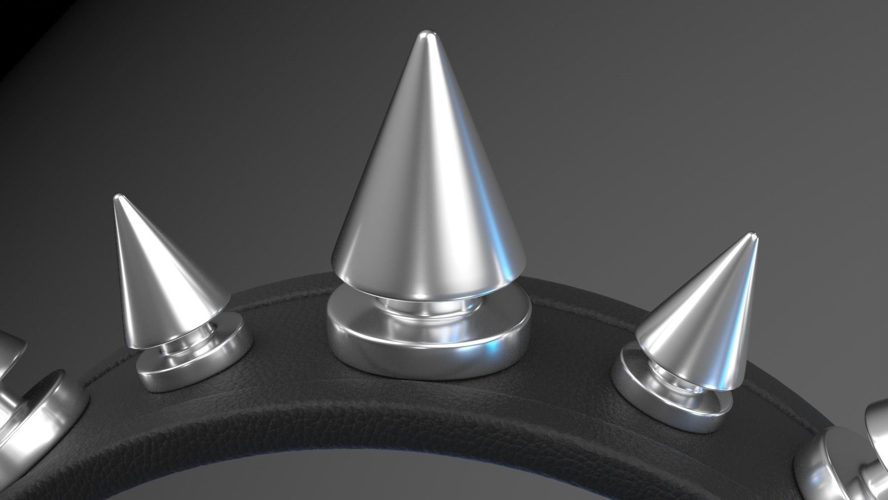 Cyberpunk Accessories Spike Choker Necklace 3D model | CGTrader