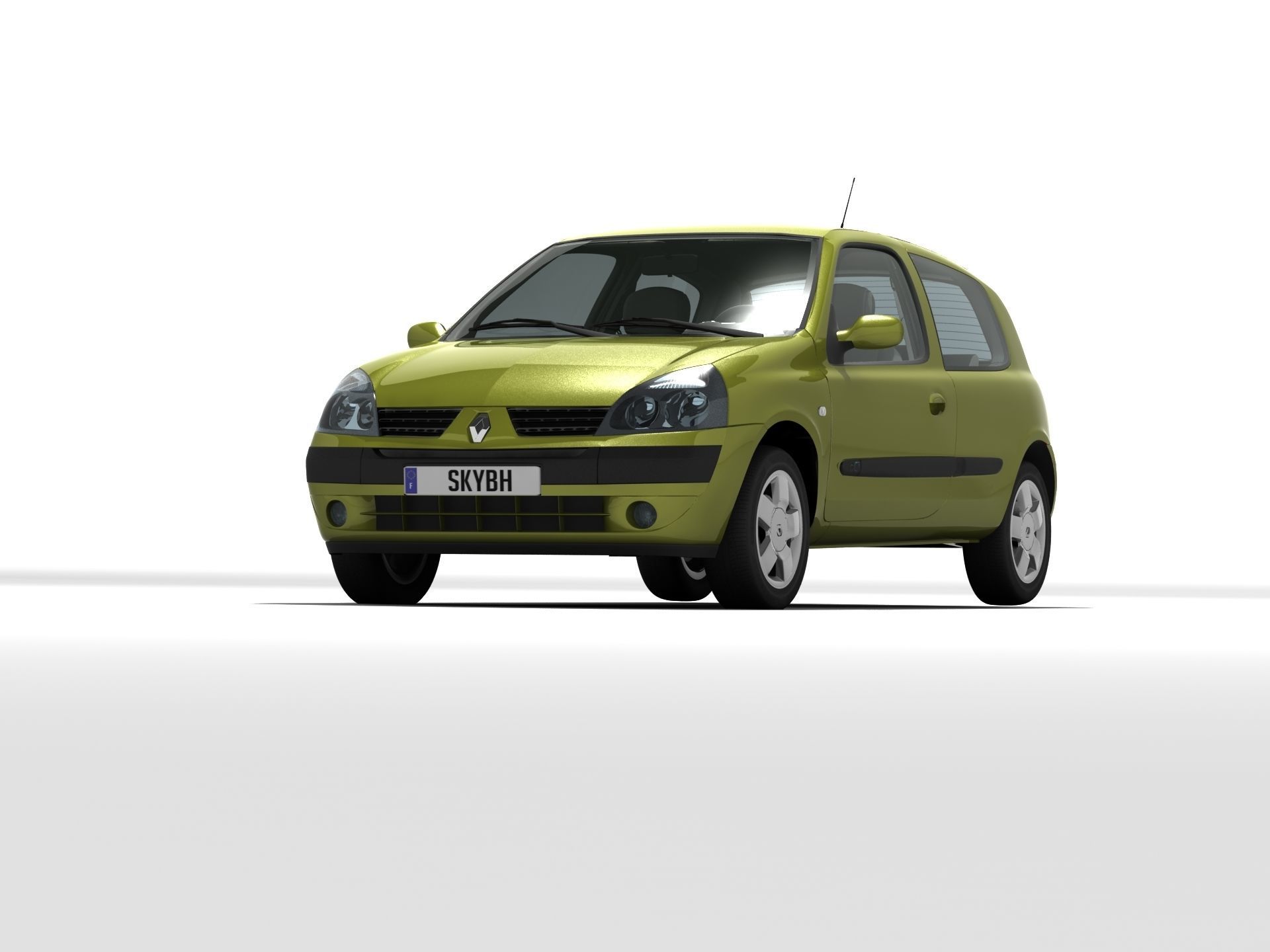 3D model Renault Clio II 2001 with HQ interior VR / AR / low-poly ...