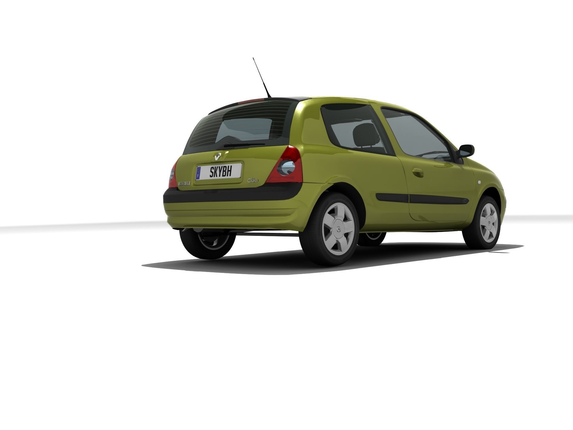 3D model Renault Clio II 2001 with HQ interior VR / AR / low-poly ...