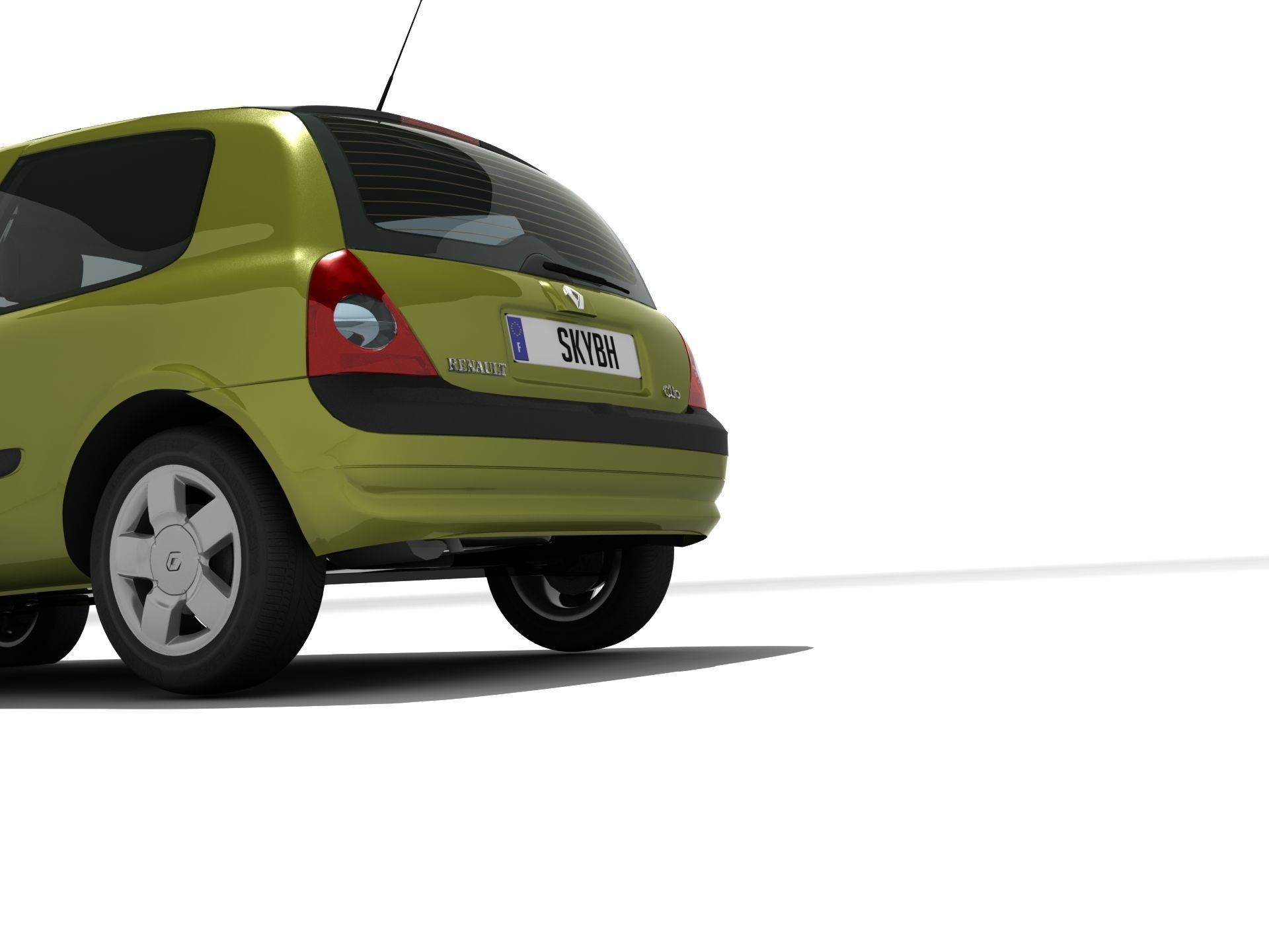 3D model Renault Clio II 2001 with HQ interior VR / AR / low-poly ...