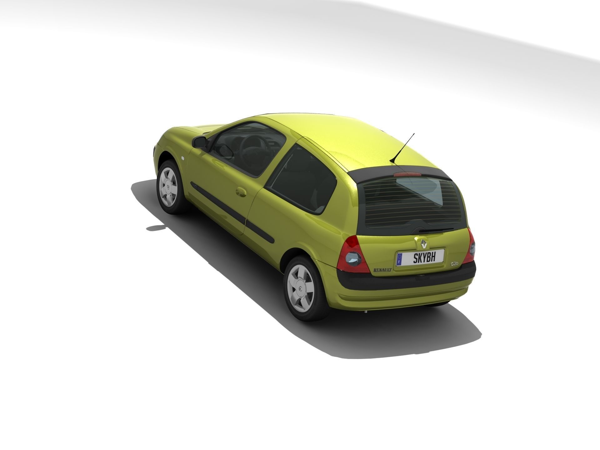 3D model Renault Clio II 2001 with HQ interior VR / AR / low-poly ...