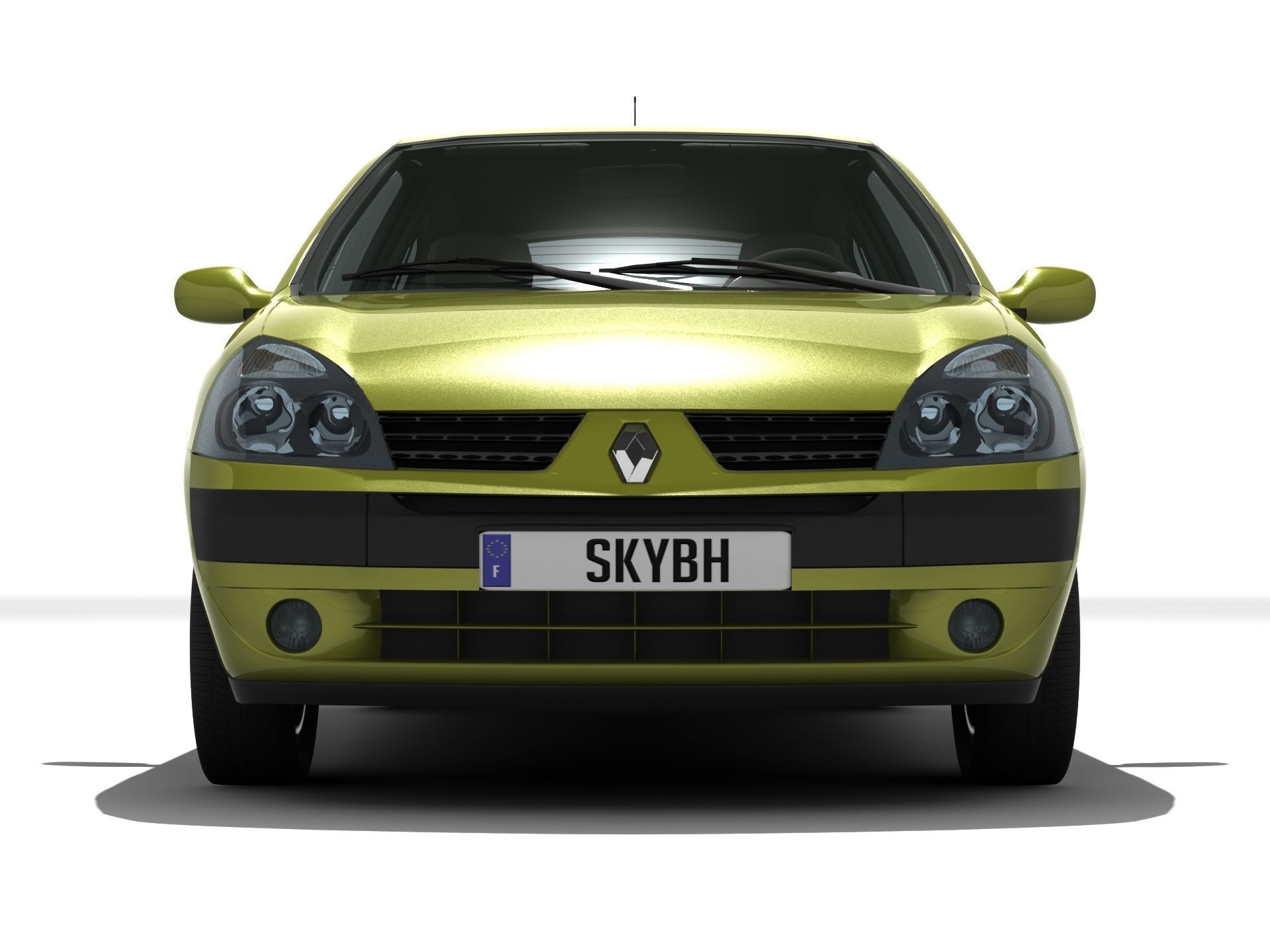 3D model Renault Clio II 2001 with HQ interior VR / AR / low-poly ...
