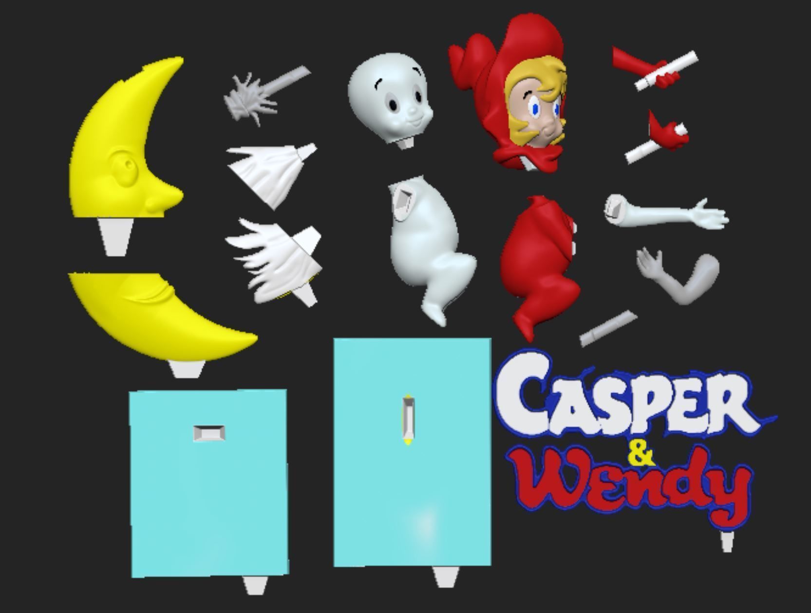 CASPER AND WENDY 3D model 3D printable | CGTrader