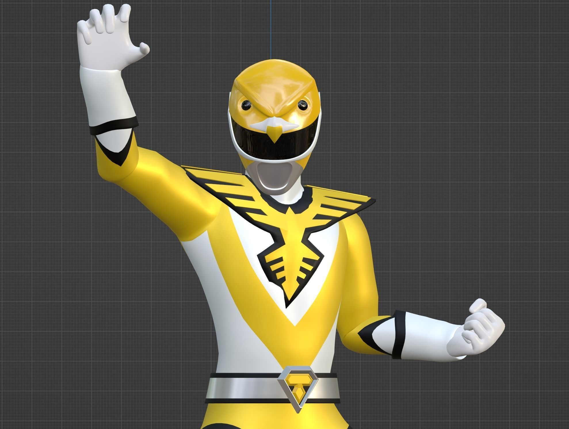 Yellow Owl - Chojin Sentai Jetman 3D model rigged | CGTrader