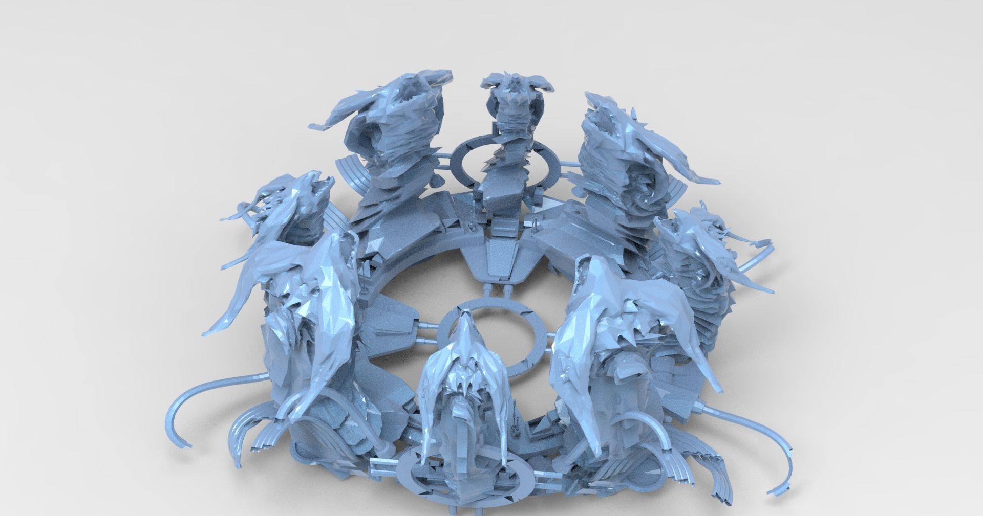 3D model Dragon Portal Hadron collider ground floor VR / AR / low-poly ...