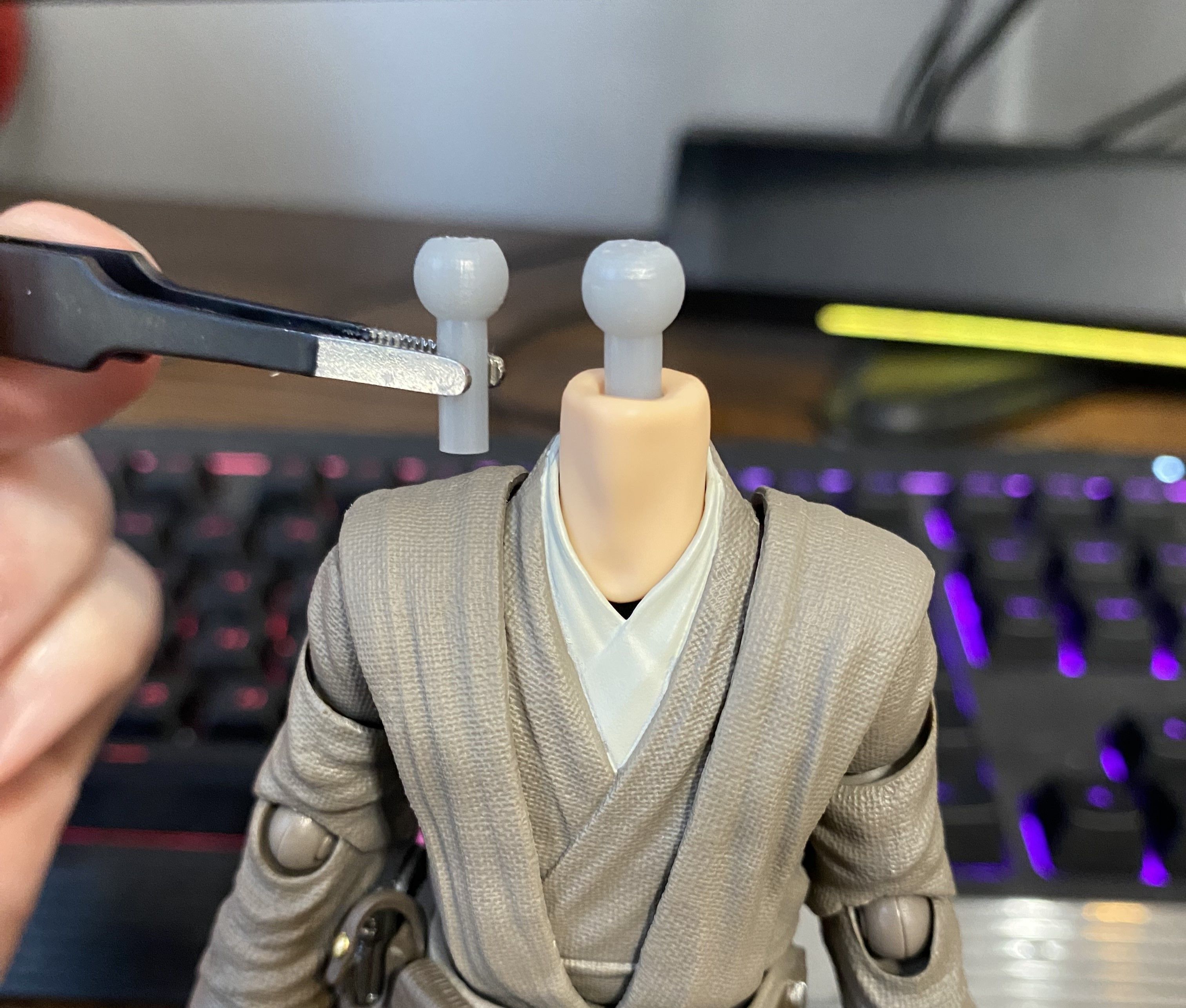 SHF OBI WAN BLACK SERIES NECK ADAPTER free 3D model | CGTrader