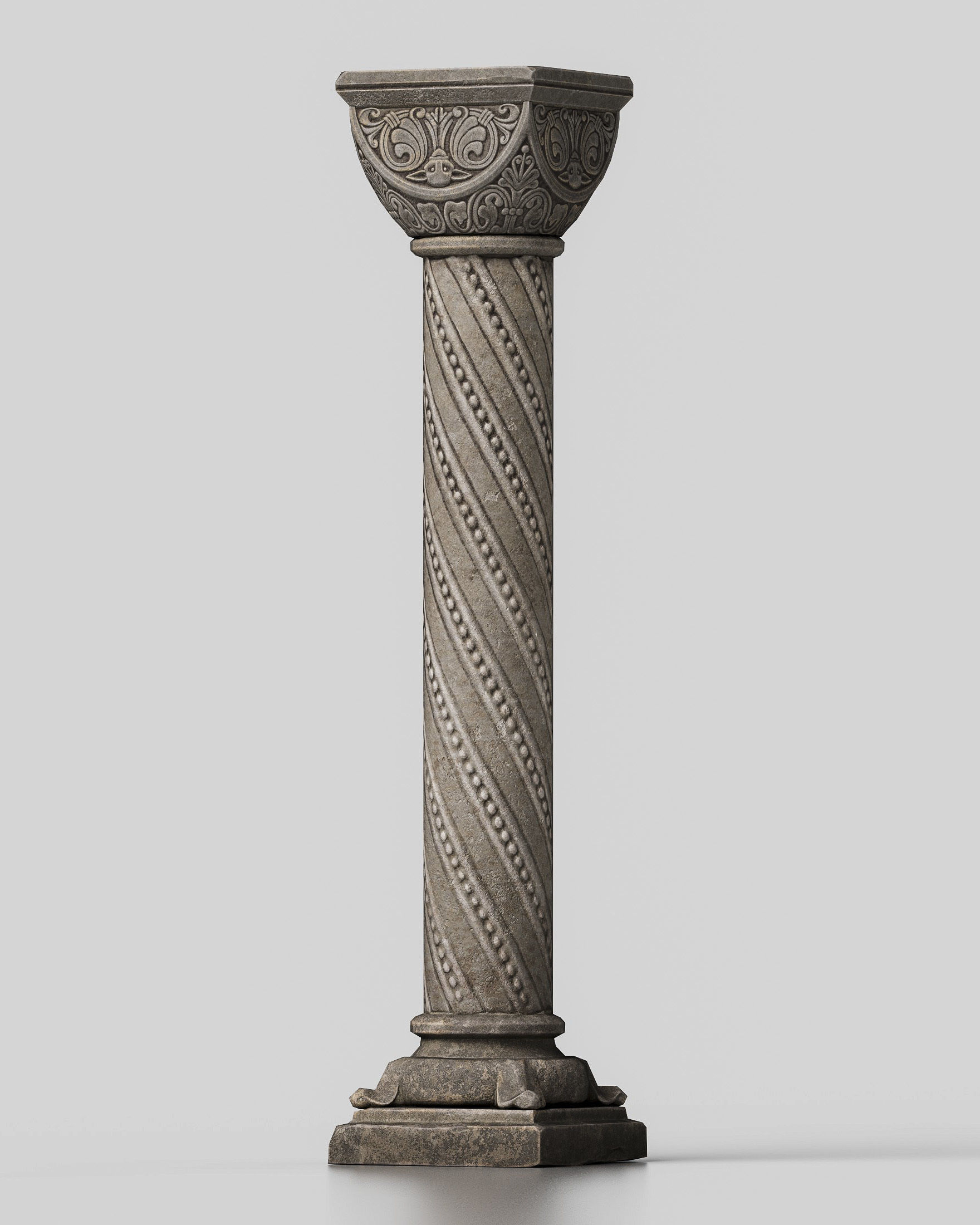 3D model Romanesque stone column VR / AR / low-poly | CGTrader
