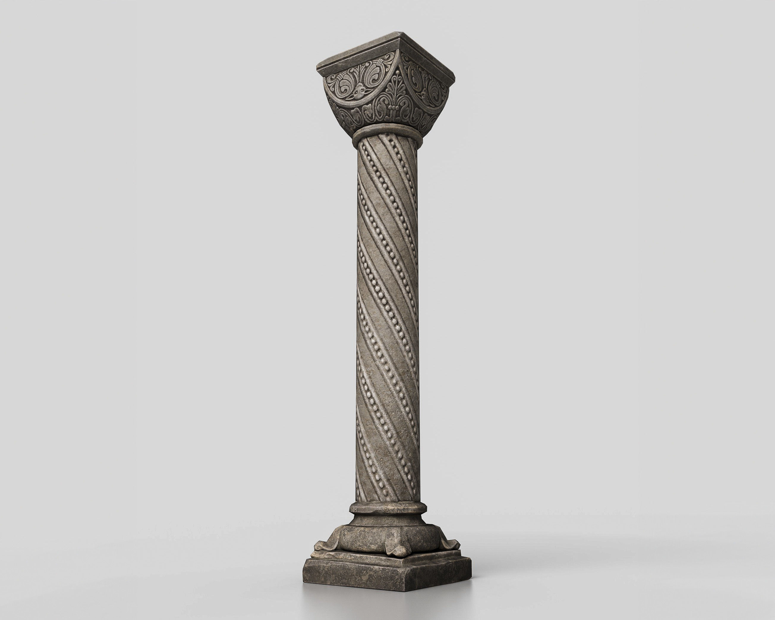 3D model Romanesque stone column VR / AR / low-poly | CGTrader