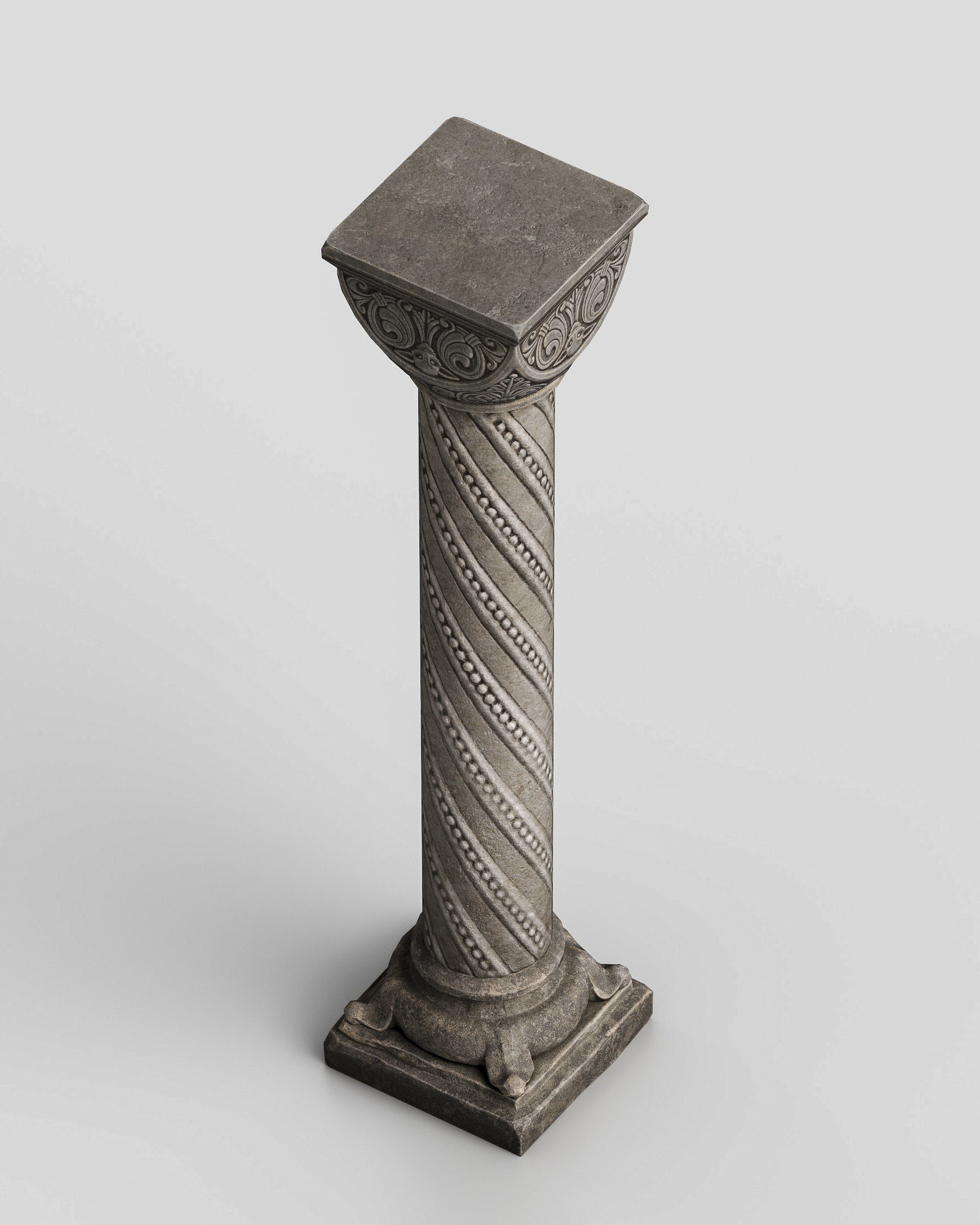 3D model Romanesque stone column VR / AR / low-poly | CGTrader