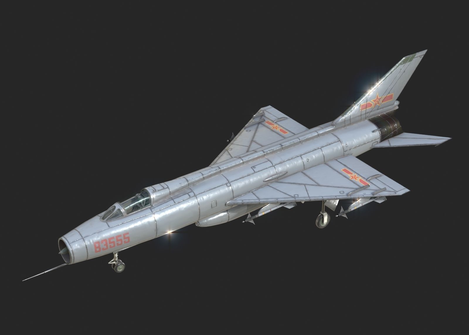 3D model PLAAF J-8I Fighter Shenyang J-8A F8 F-8 Finback VR / AR / low ...