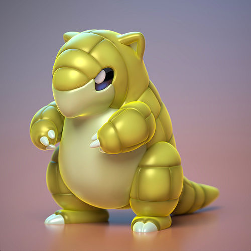 SANDSHREW POKEMON 3D model 3D printable | CGTrader
