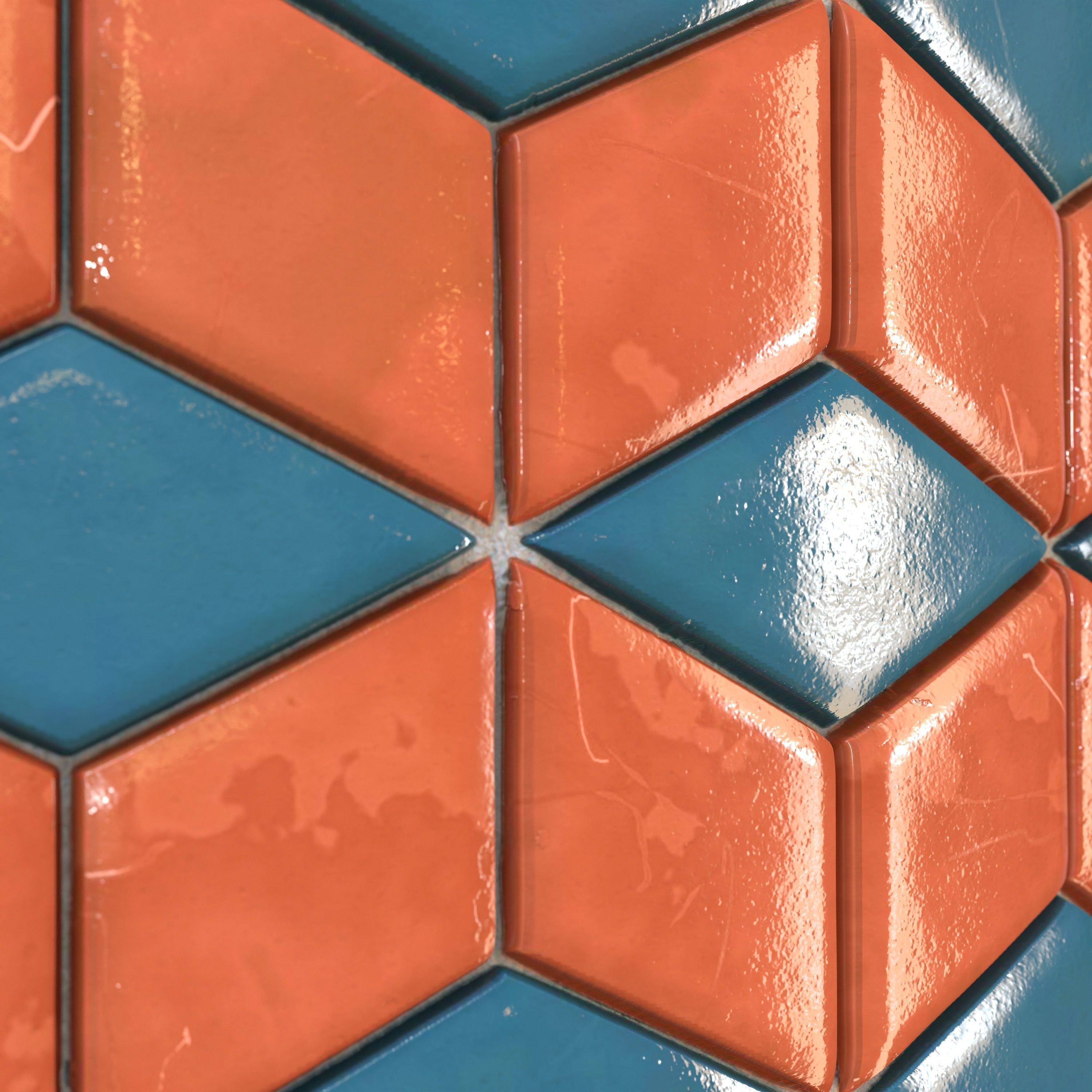 checkerboard tile PBR texture 004 Texture | CGTrader