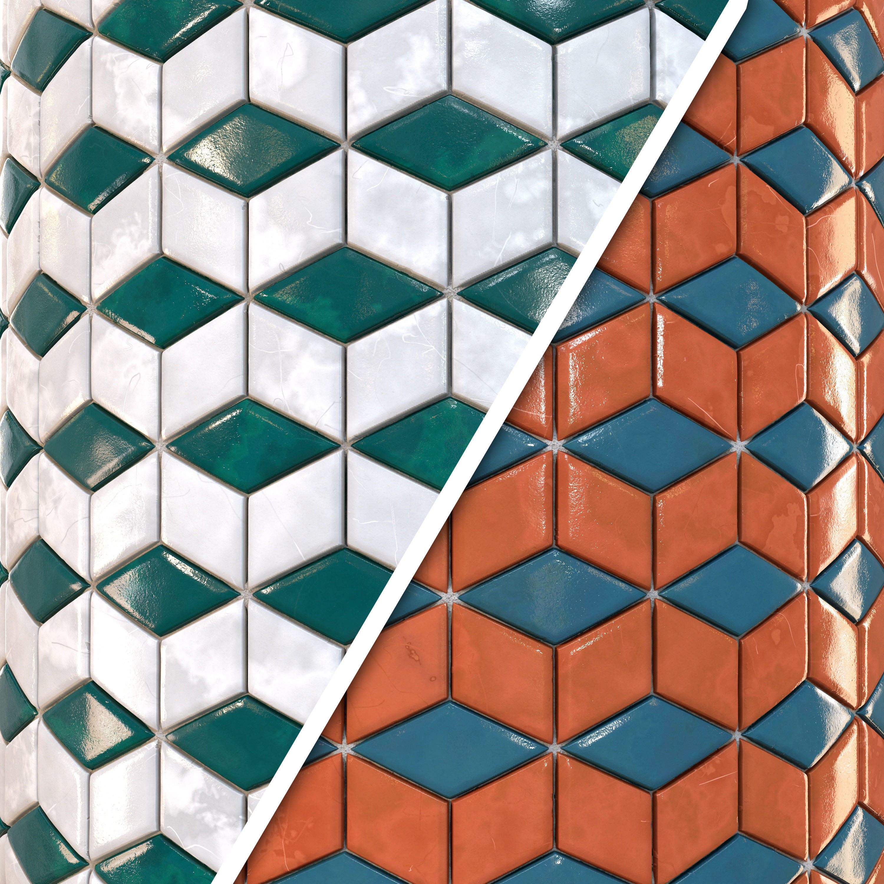 checkerboard tile PBR texture 004 Texture | CGTrader