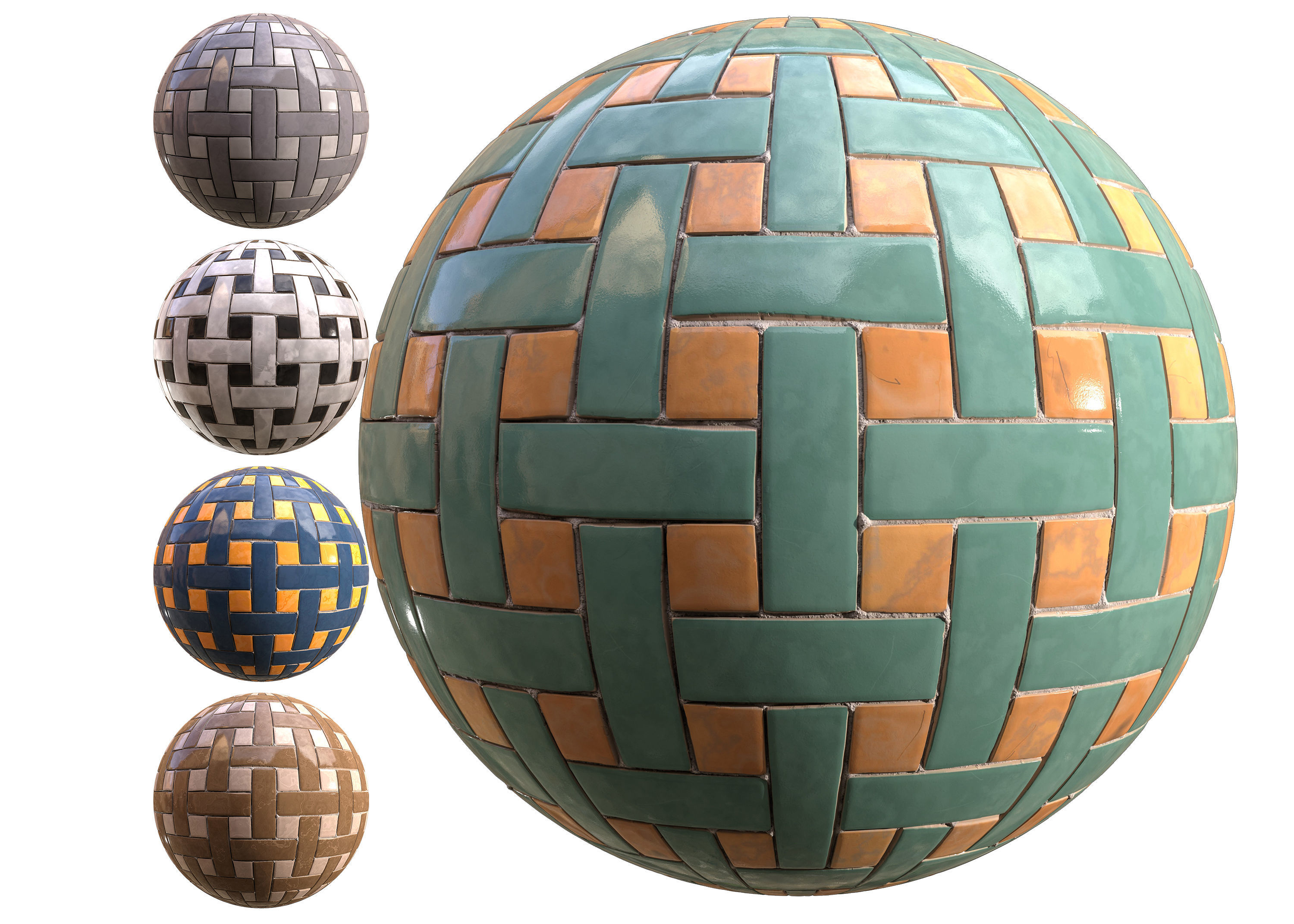 checkerboard tile PBR texture 005 Texture | CGTrader