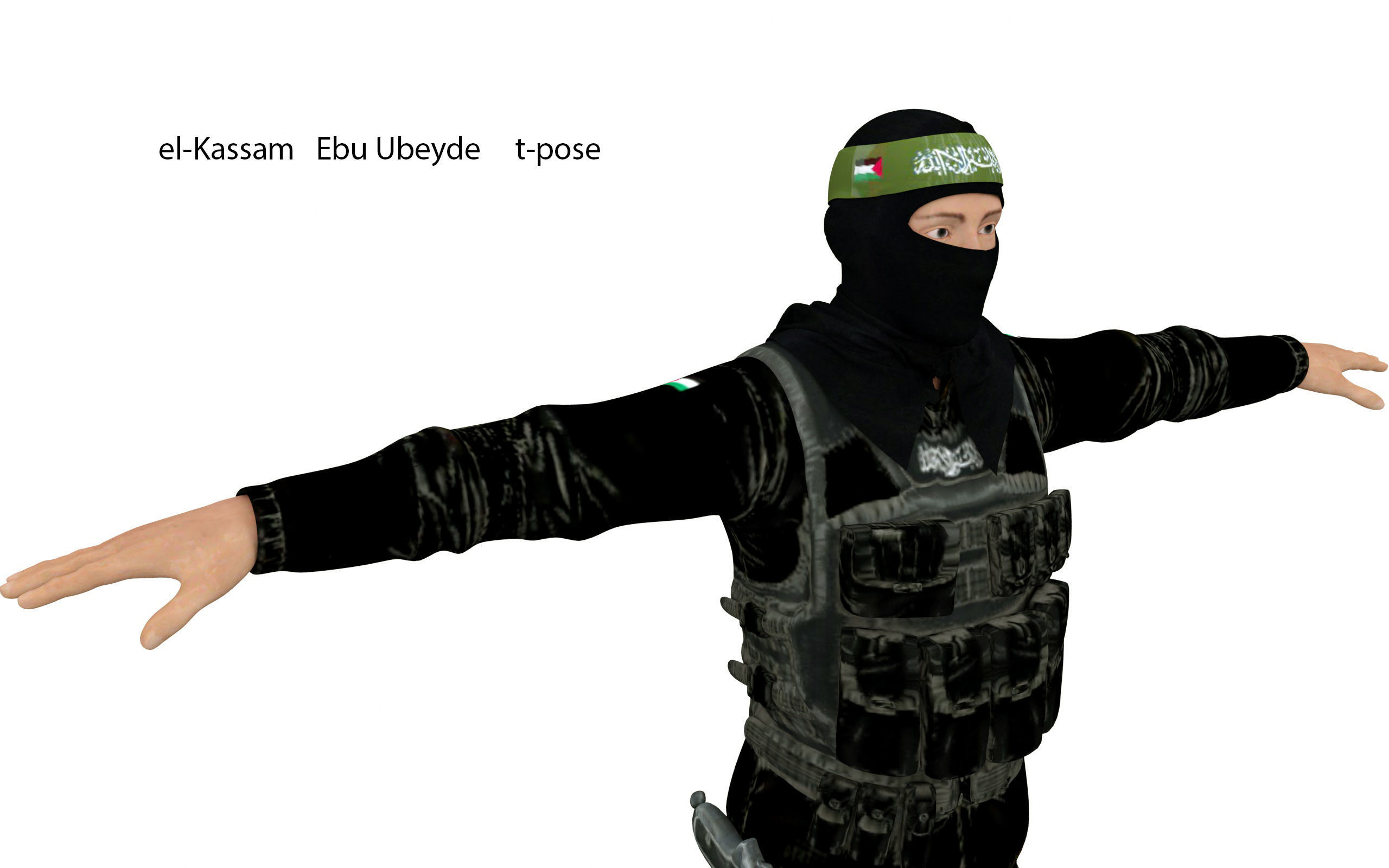 Ebu Ubeyde T-POSE 3D model | CGTrader