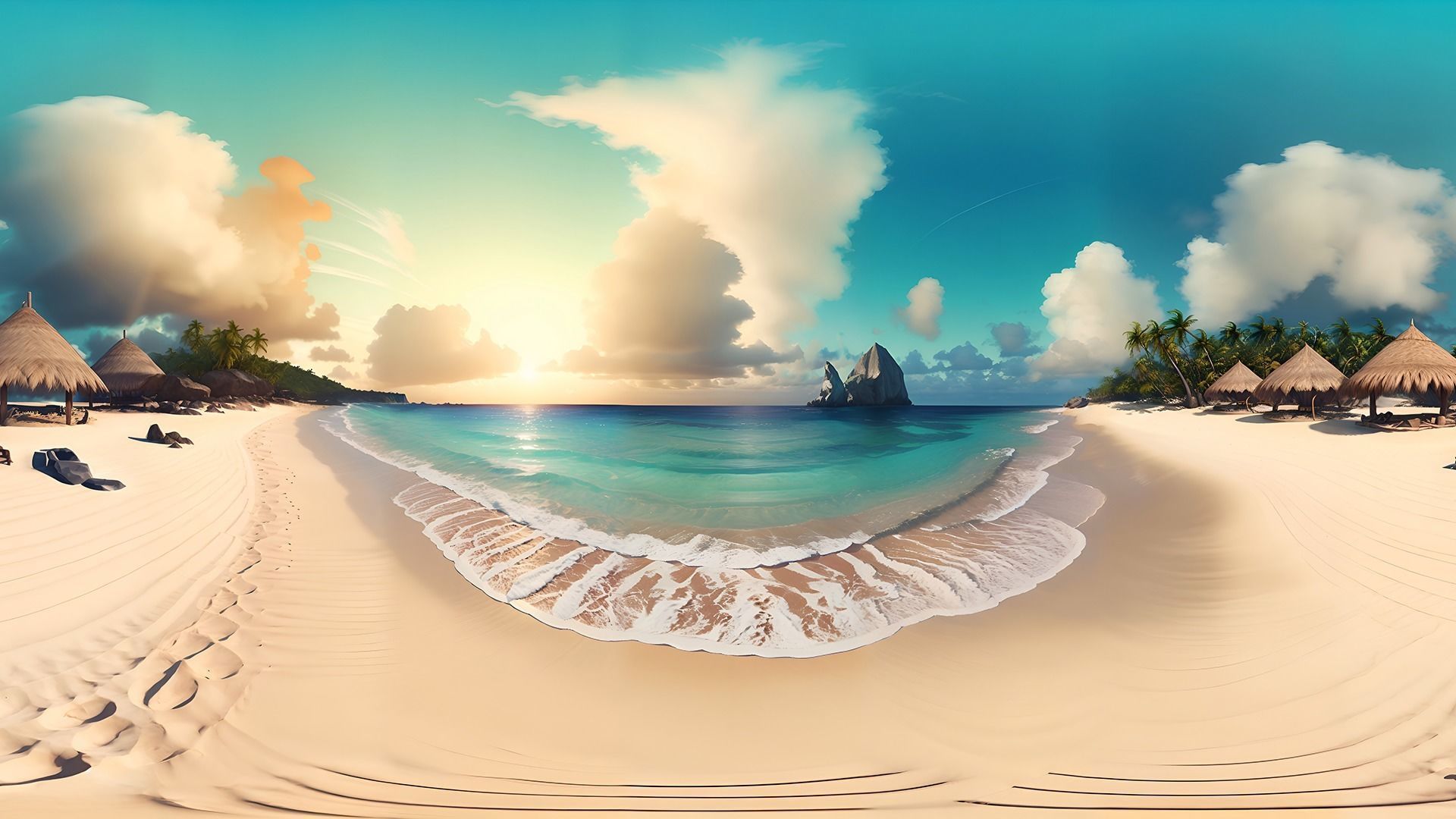3D model HDRI Tropical Beach VR / AR / low-poly | CGTrader