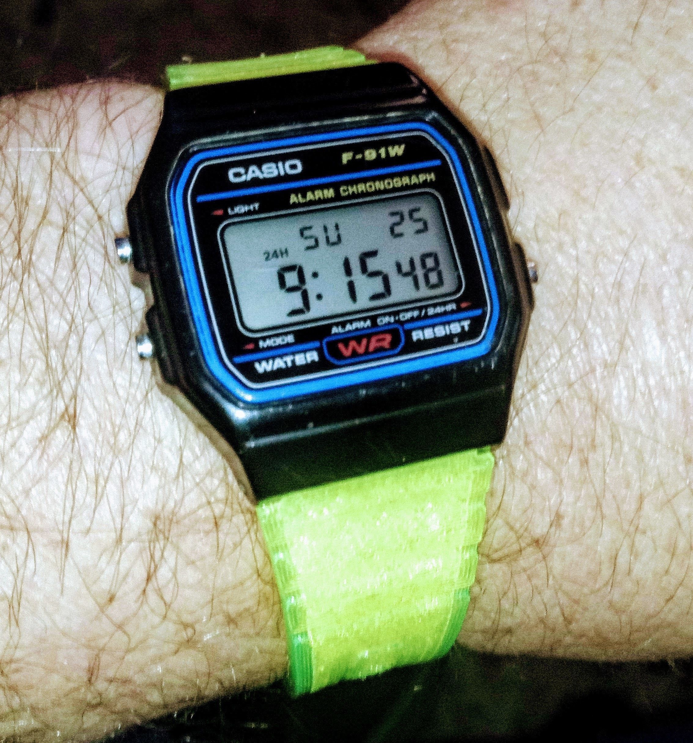 CASIO F-91W WATCH STRAP - ORIGINAL STYLE 3D model 3D printable | CGTrader