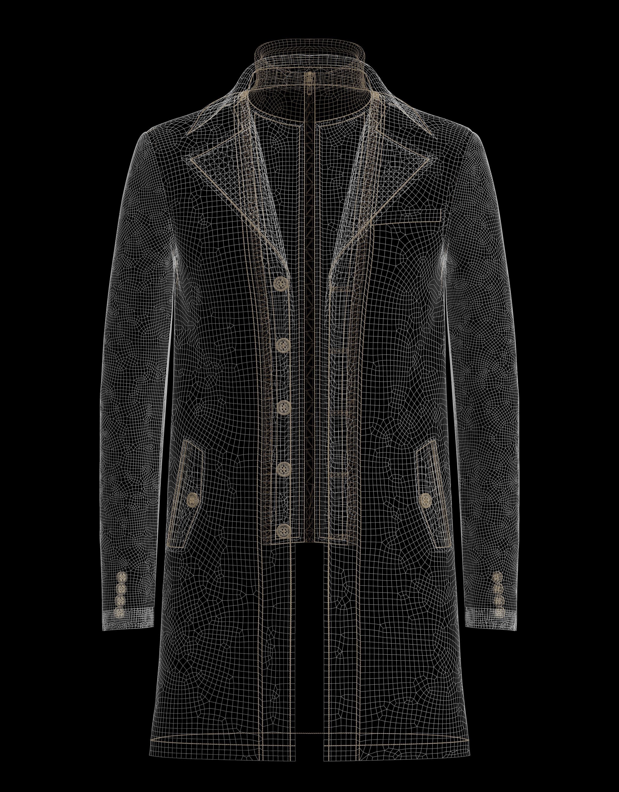 Trench Coat Man 3D model | CGTrader