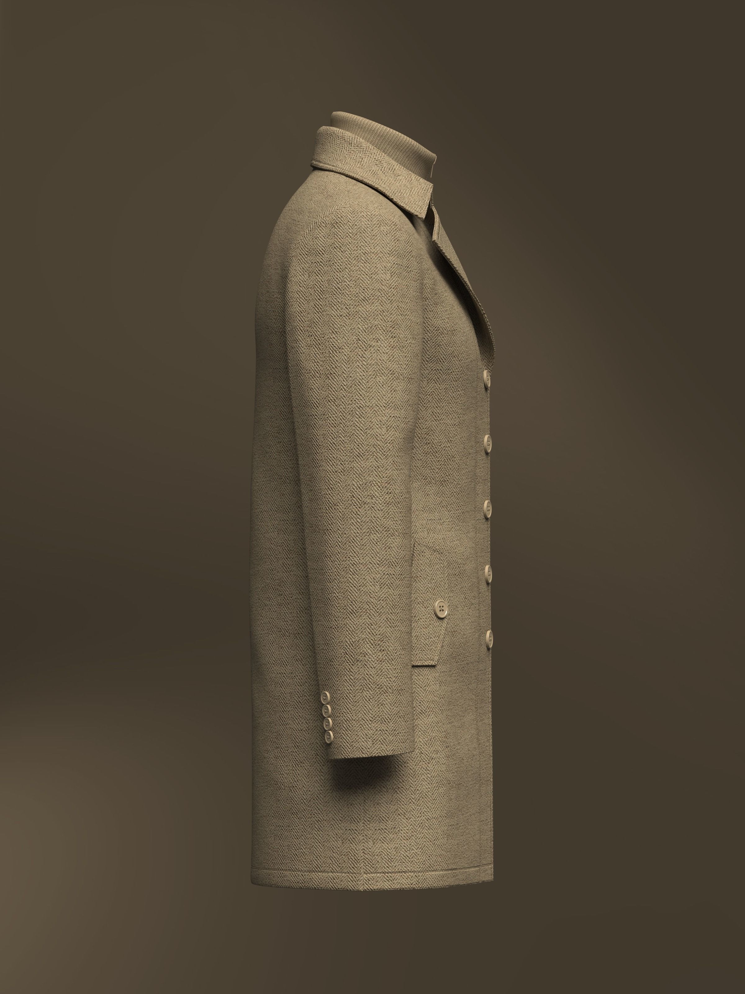 Trench Coat Man 3D model | CGTrader