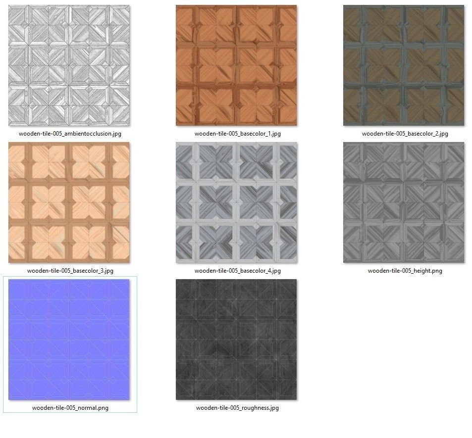 wooden parquet tile PBR Texture 005 Texture | CGTrader