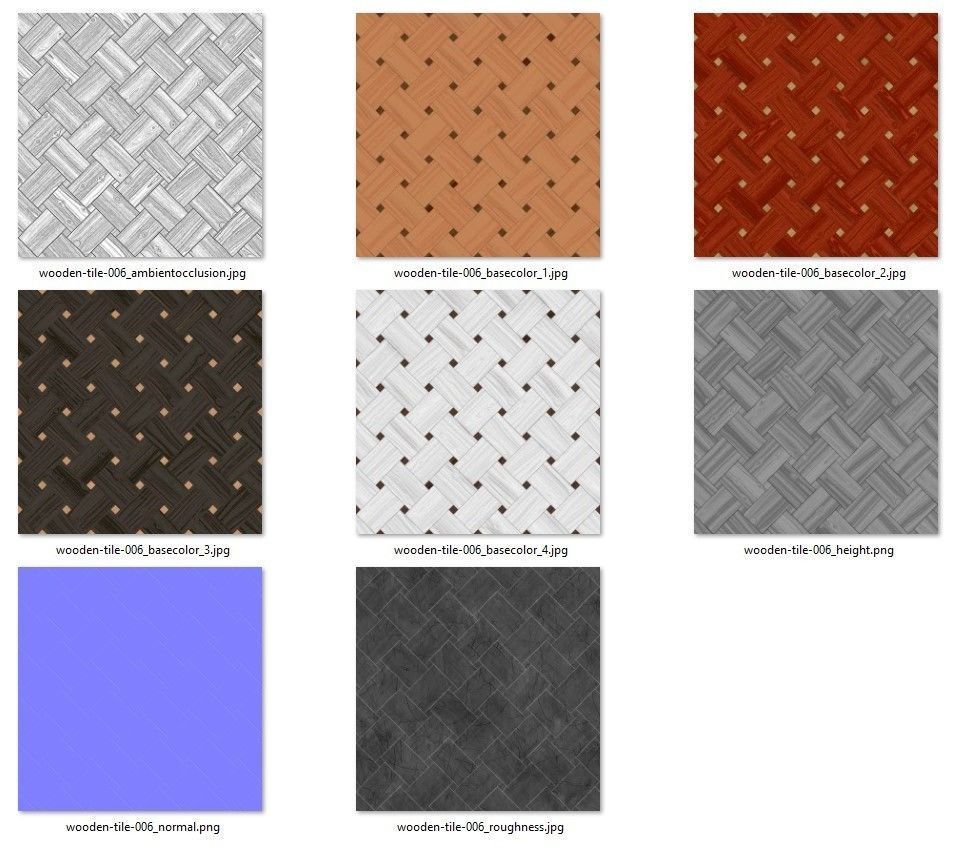 wooden parquet tile PBR Texture 006 Texture | CGTrader