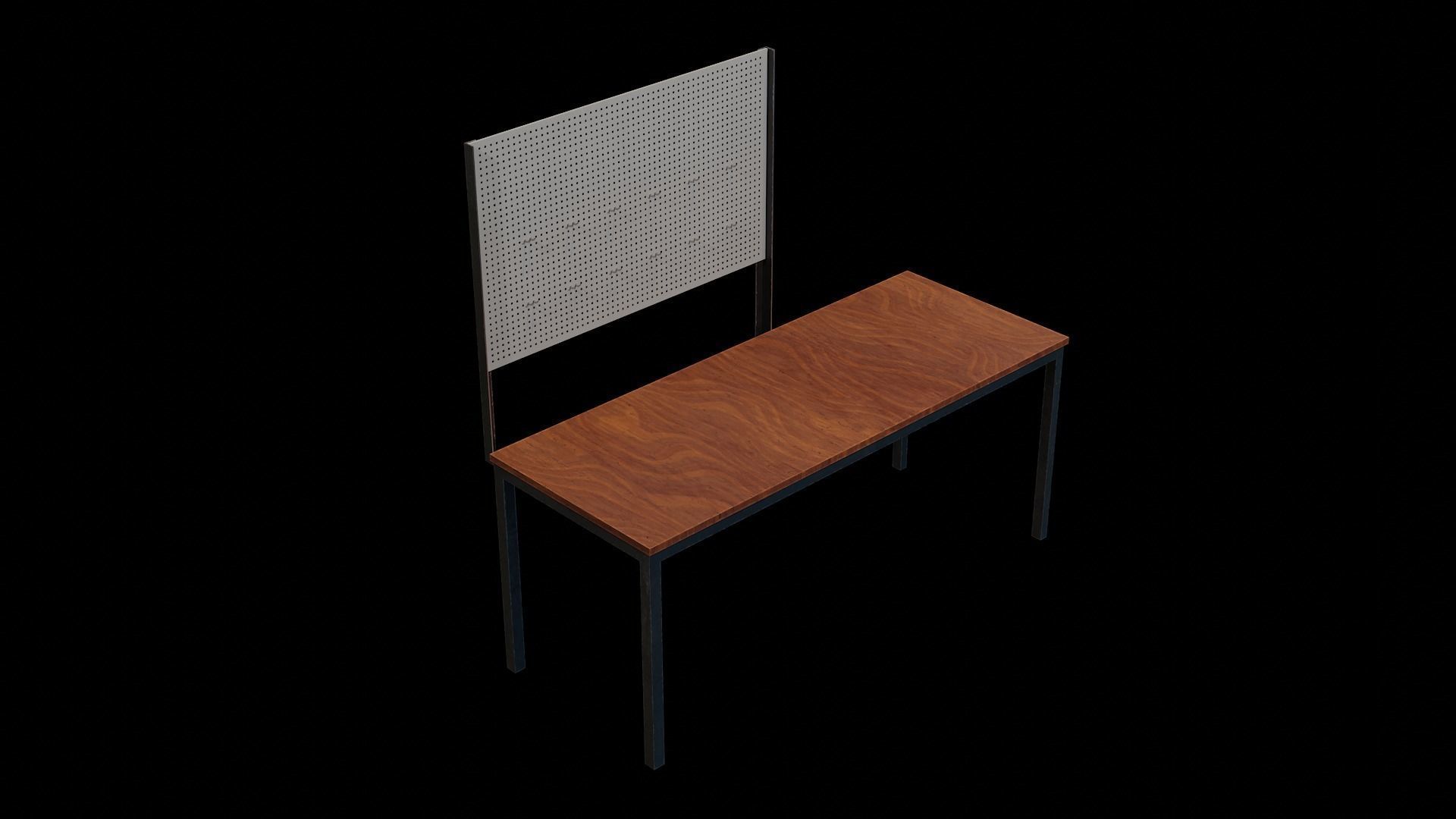 3D model Garage Workbench Table with Pegboard VR / AR / low-poly | CGTrader