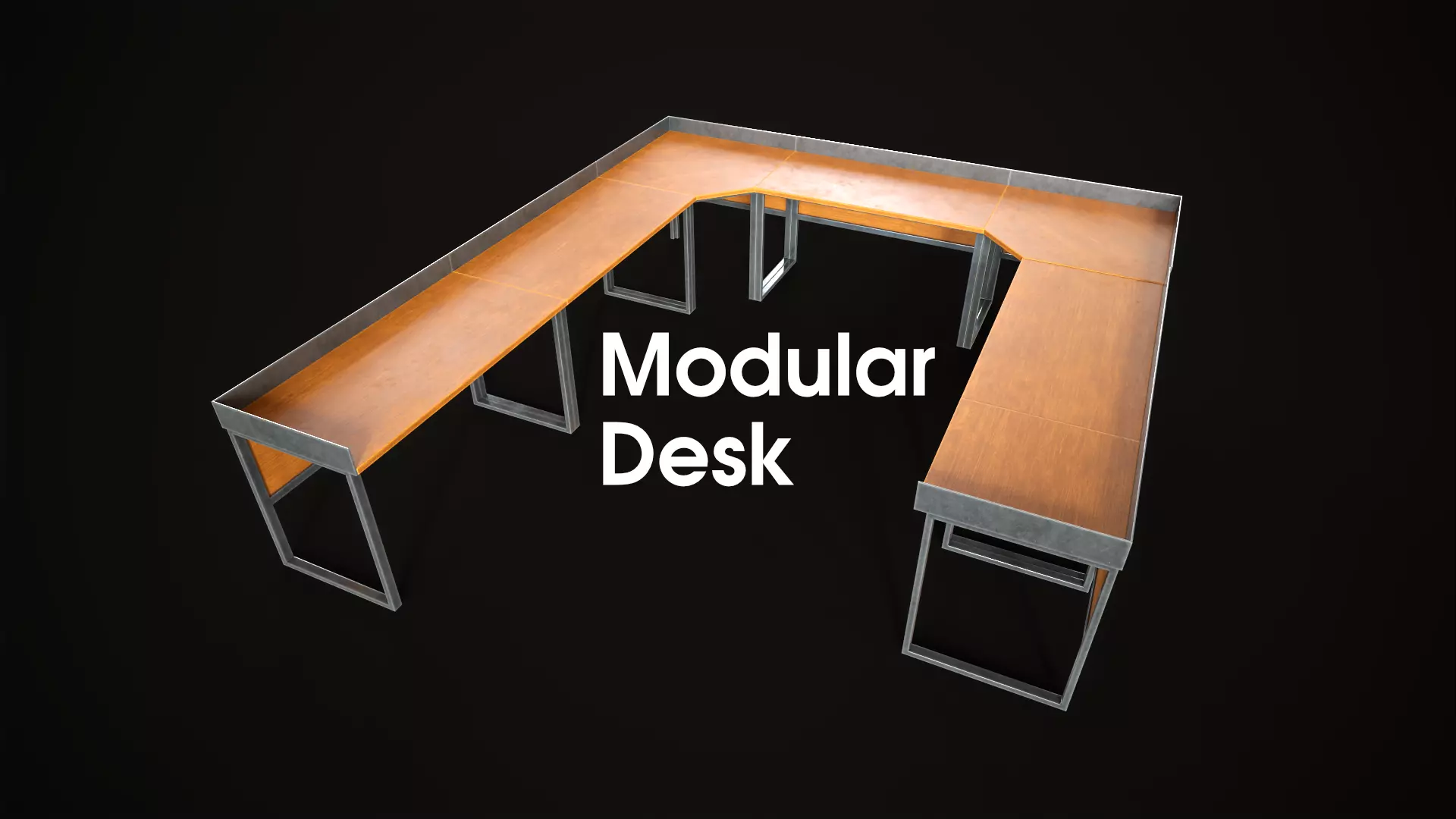 3D model Modular desk VR / AR / low-poly | CGTrader