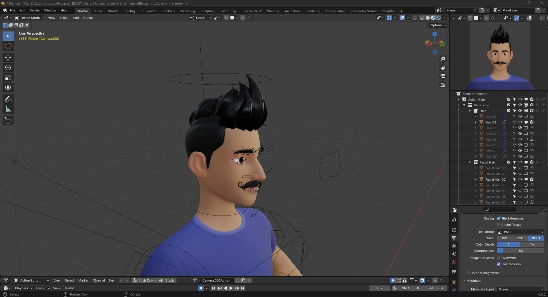 3D model Customizable Man Cartoon Character VR / AR / low-poly rigged ...