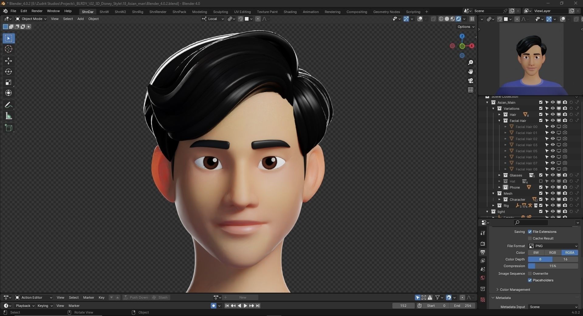 3D model Customizable Man Cartoon Character VR / AR / low-poly rigged ...