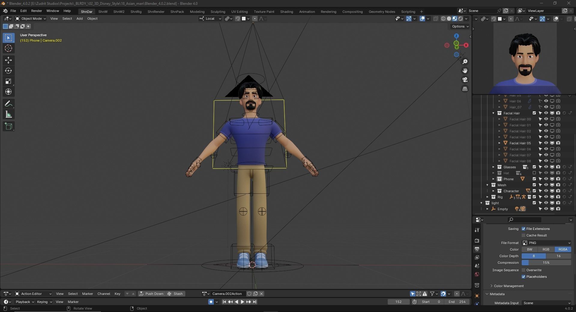 3D model Customizable Man Cartoon Character VR / AR / low-poly rigged ...