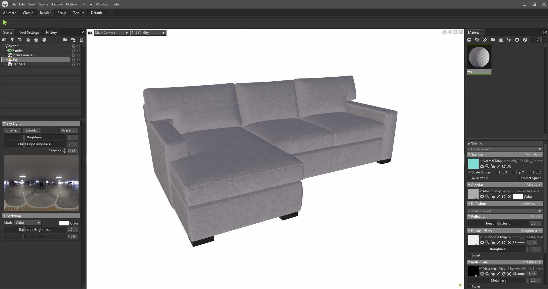 Sectional sofa - L shape sofa - Livingroom sofa 3D model | CGTrader