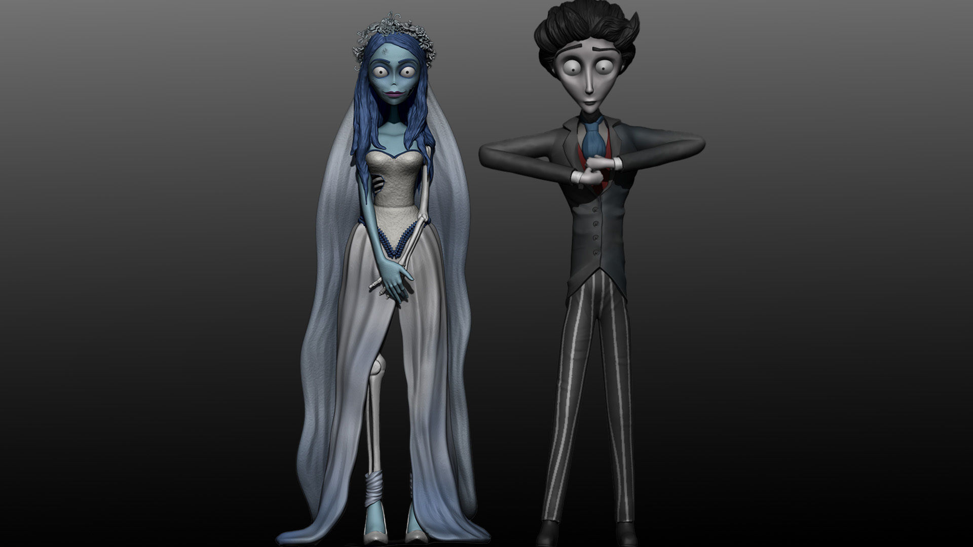 The Corpse Bride Husband and Wife 3D Model Collection 3D printable ...