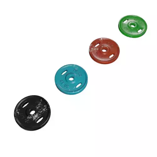 Weights Plates - Steel Set free VR / AR / low-poly 3D model | CGTrader