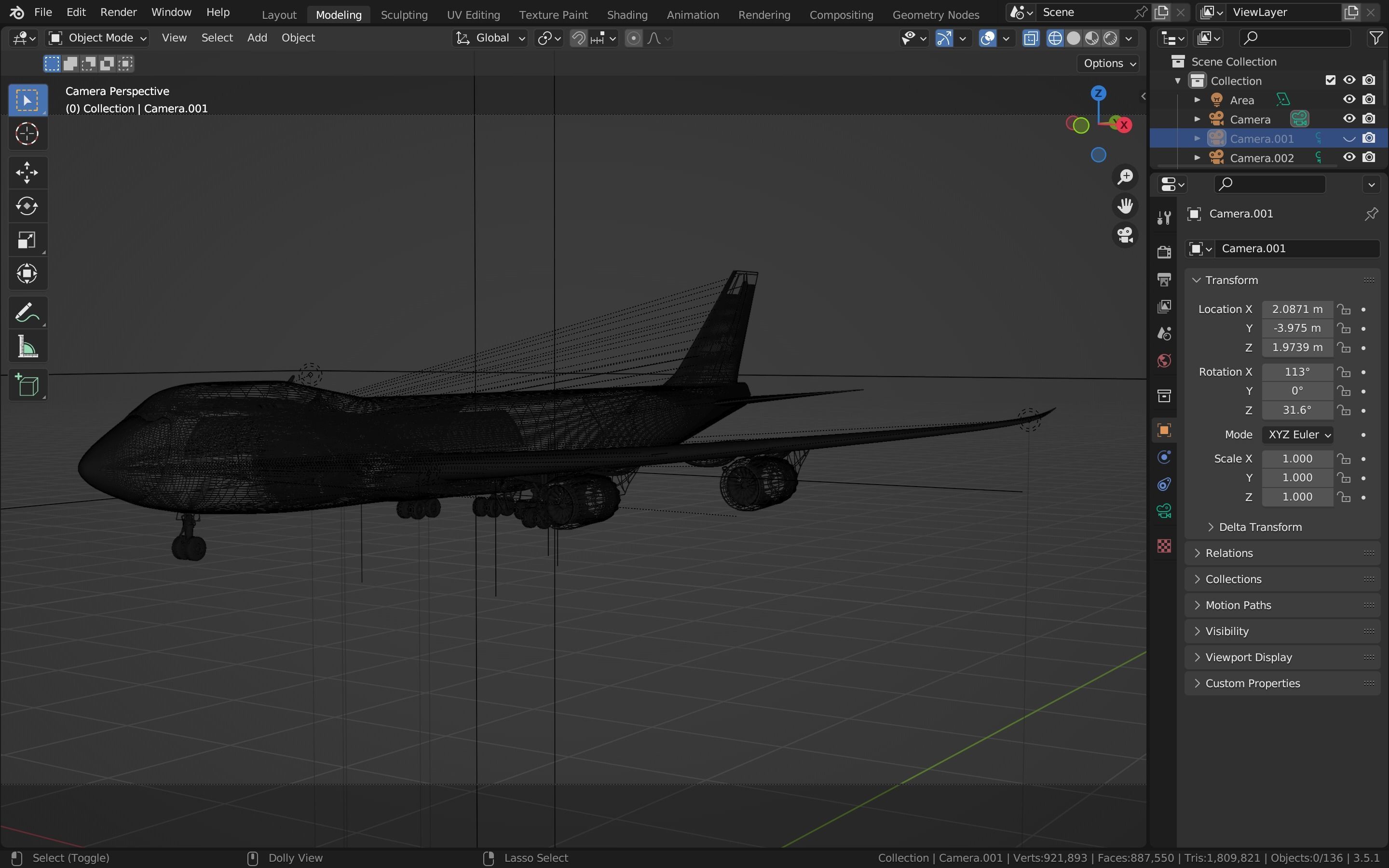Boeing 747-8F 3D model animated rigged | CGTrader