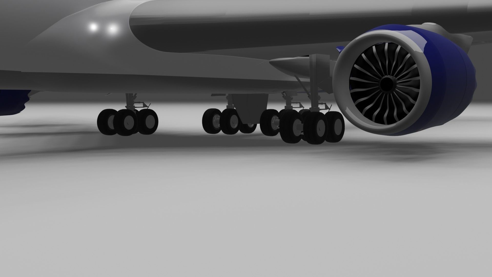 Boeing 747-8F 3D model animated rigged | CGTrader