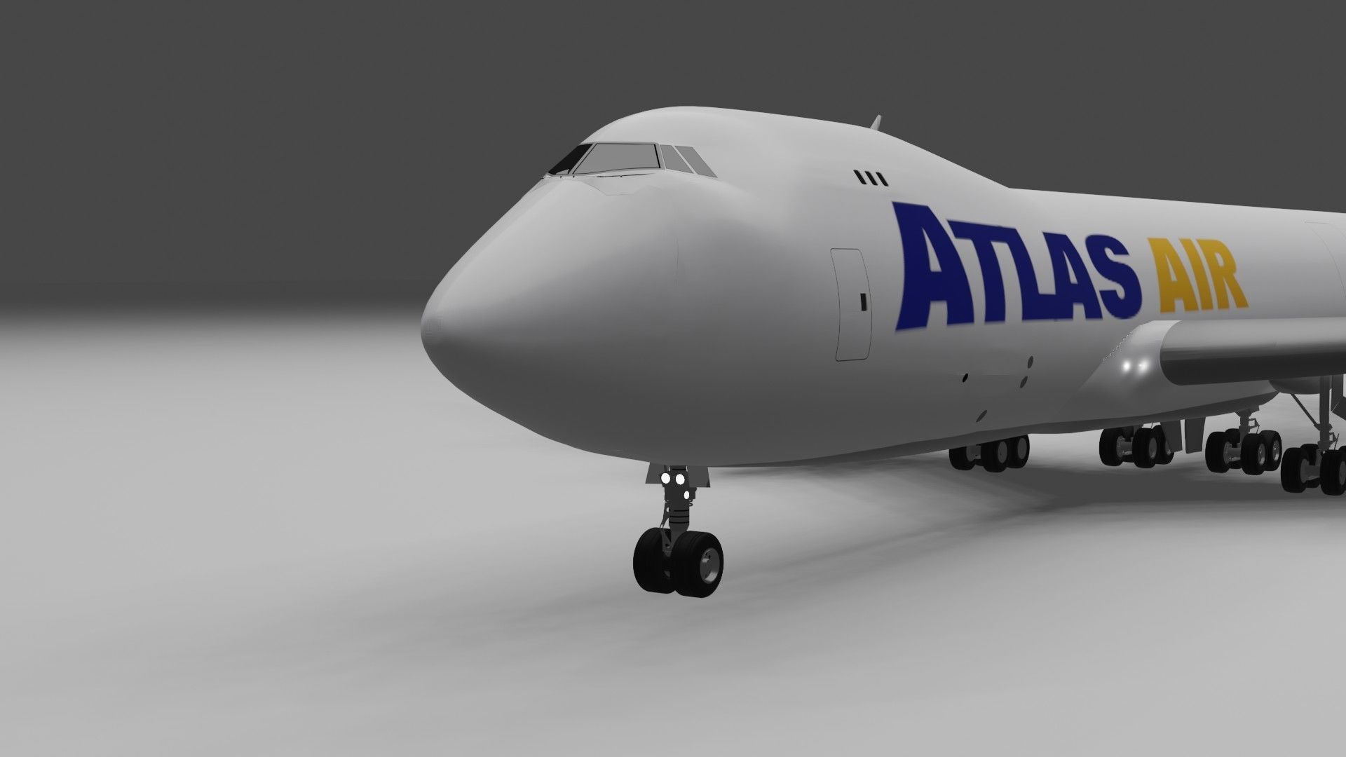 Boeing 747-8F 3D model animated rigged | CGTrader