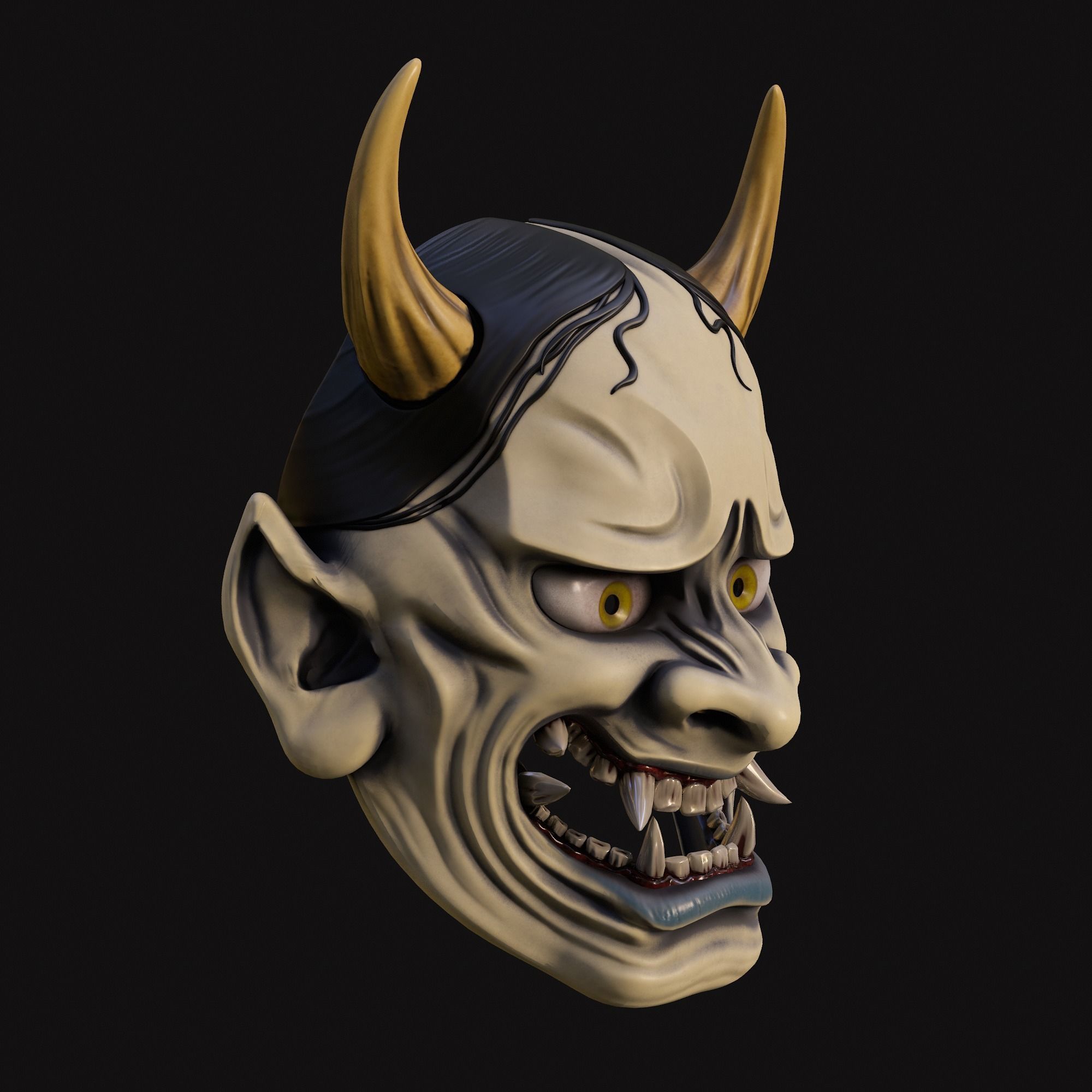 The Tengu mask in traditional Japanese style 3D model | CGTrader