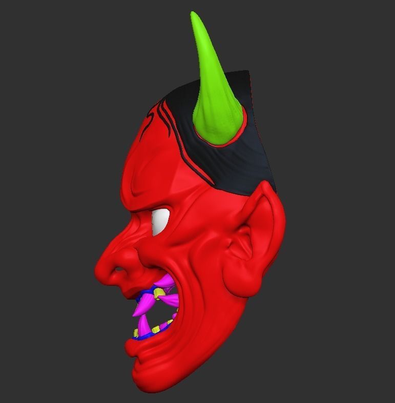 The Tengu mask in traditional Japanese style 3D model | CGTrader