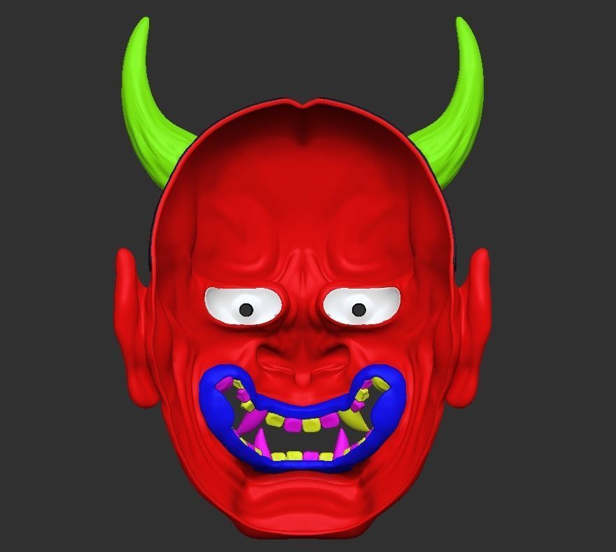 The Tengu mask in traditional Japanese style 3D model | CGTrader