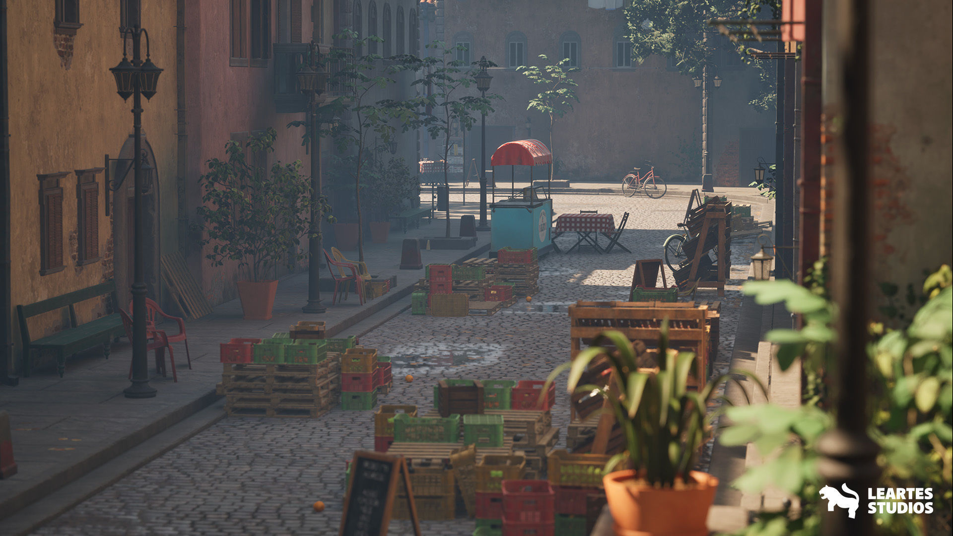 3D model Italian Alley Environment VR / AR / low-poly | CGTrader