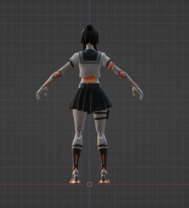 3D model 3D models Tsuki from the game fortnite VR / AR / low-poly ...