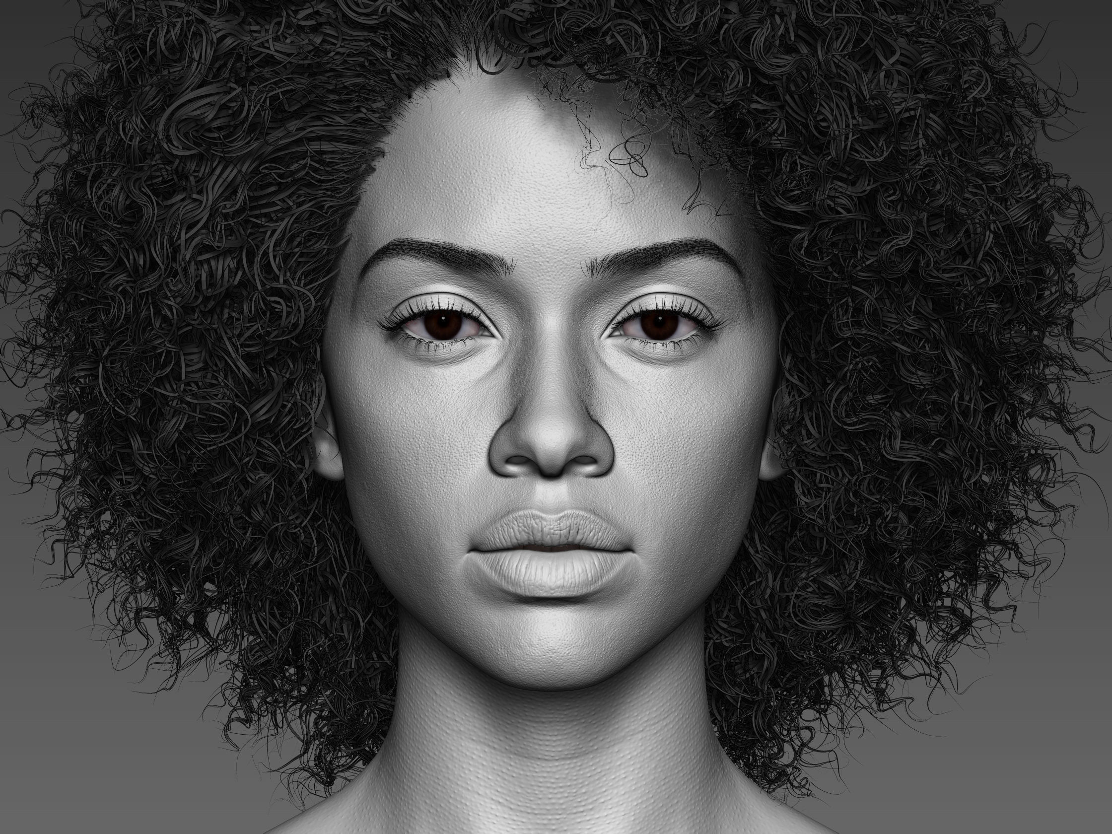 Full body black female 3d model 3D model | CGTrader