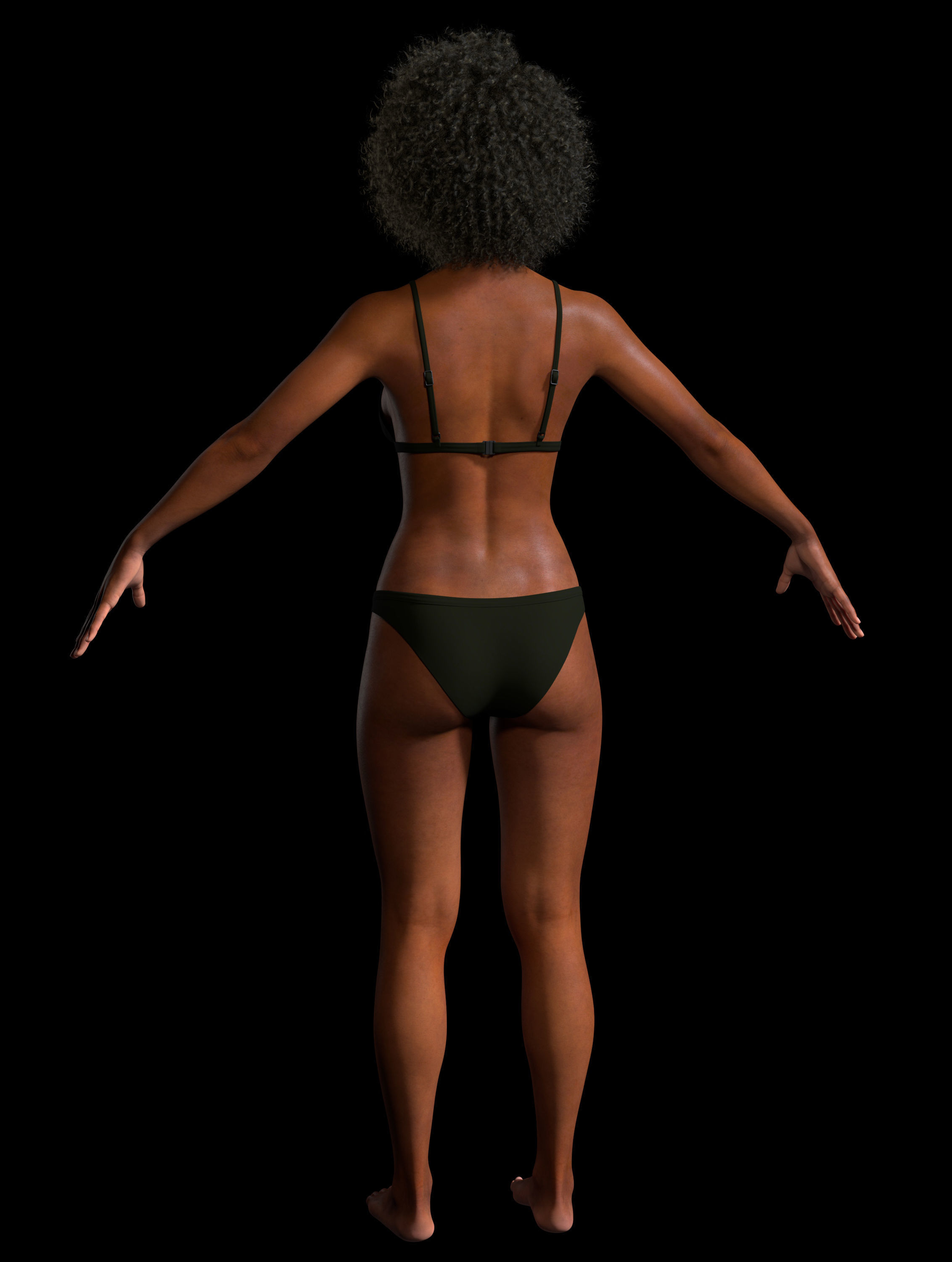Full body black female 3d model 3D model | CGTrader